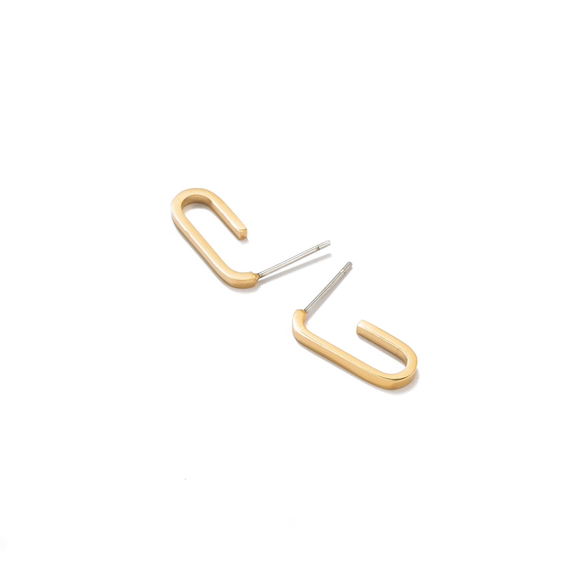 Waterproof Gold Paperclip Hoops – Zen + Zeus Clothing Co.