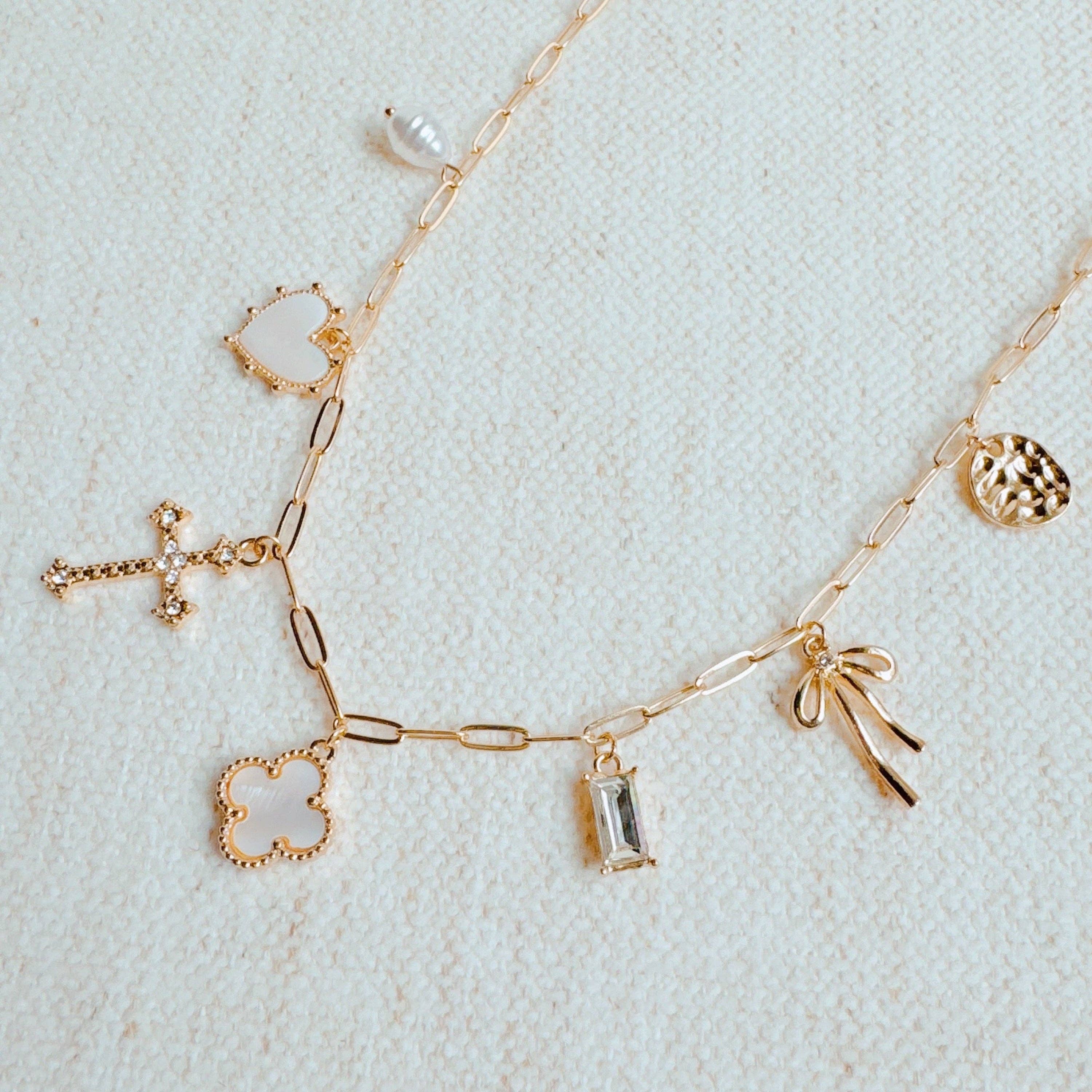 Cross Clover Multi Charm Necklace – Zen + Zeus Clothing Co.