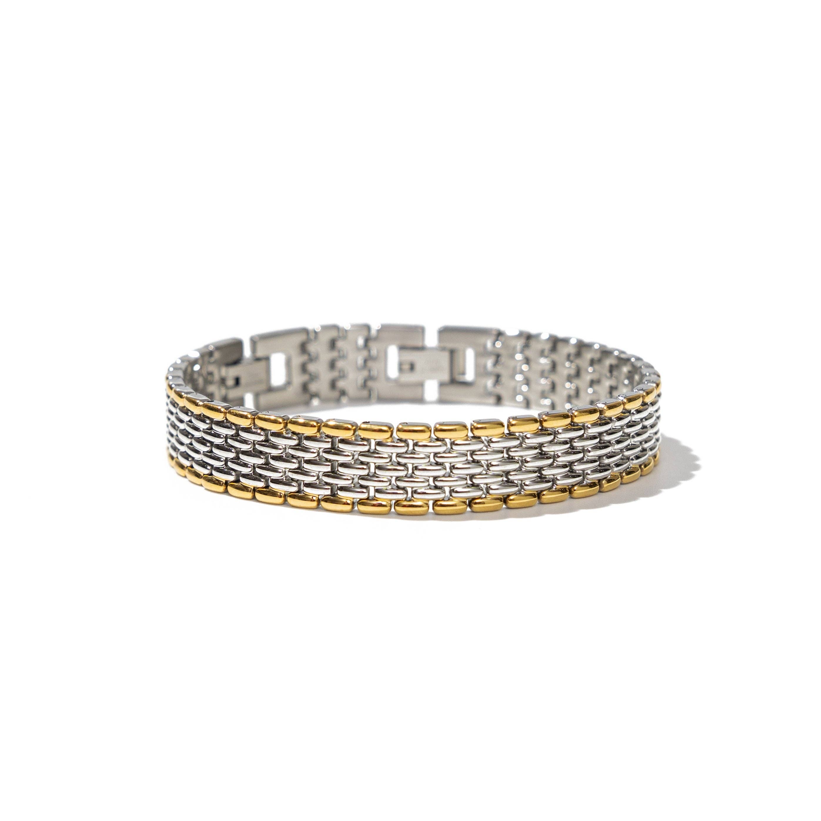 Waterproof Chunky Two-Tone Bracelet – Zen + Zeus Clothing Co.