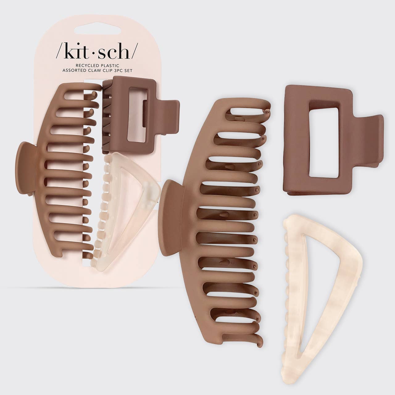 Recycled Plastic Assorted Claw Clip 3pc - Oversized – Zen + Zeus ...
